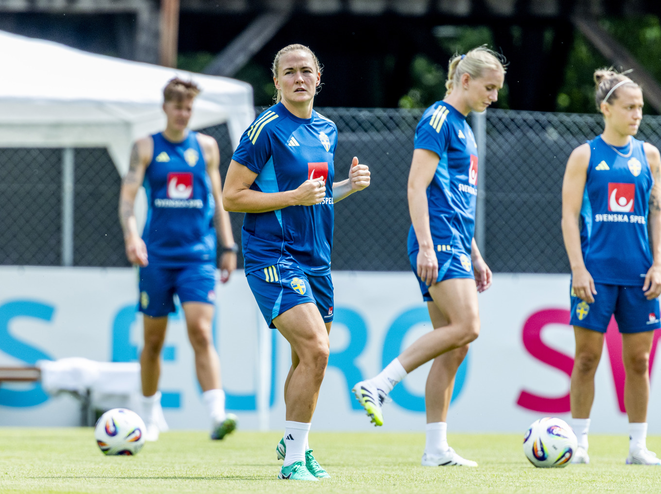 Magdalena Eriksson tränar – fortsatt osäker till spel